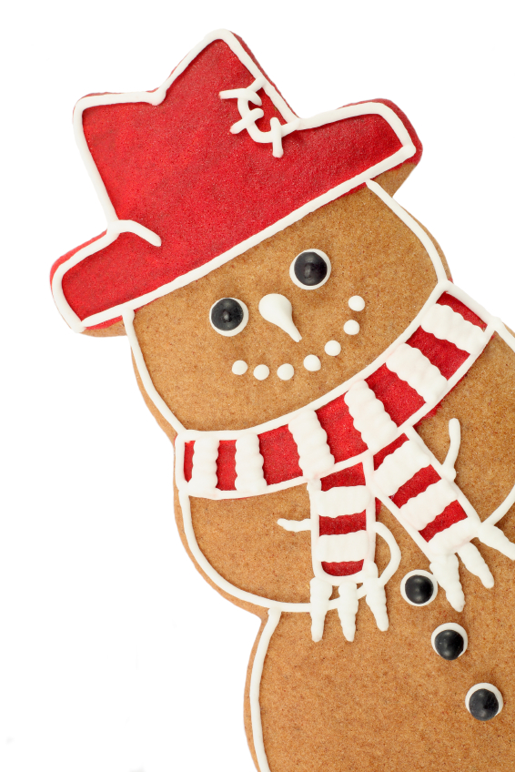 gingerbread man with red hat - Eat Out Eat Well